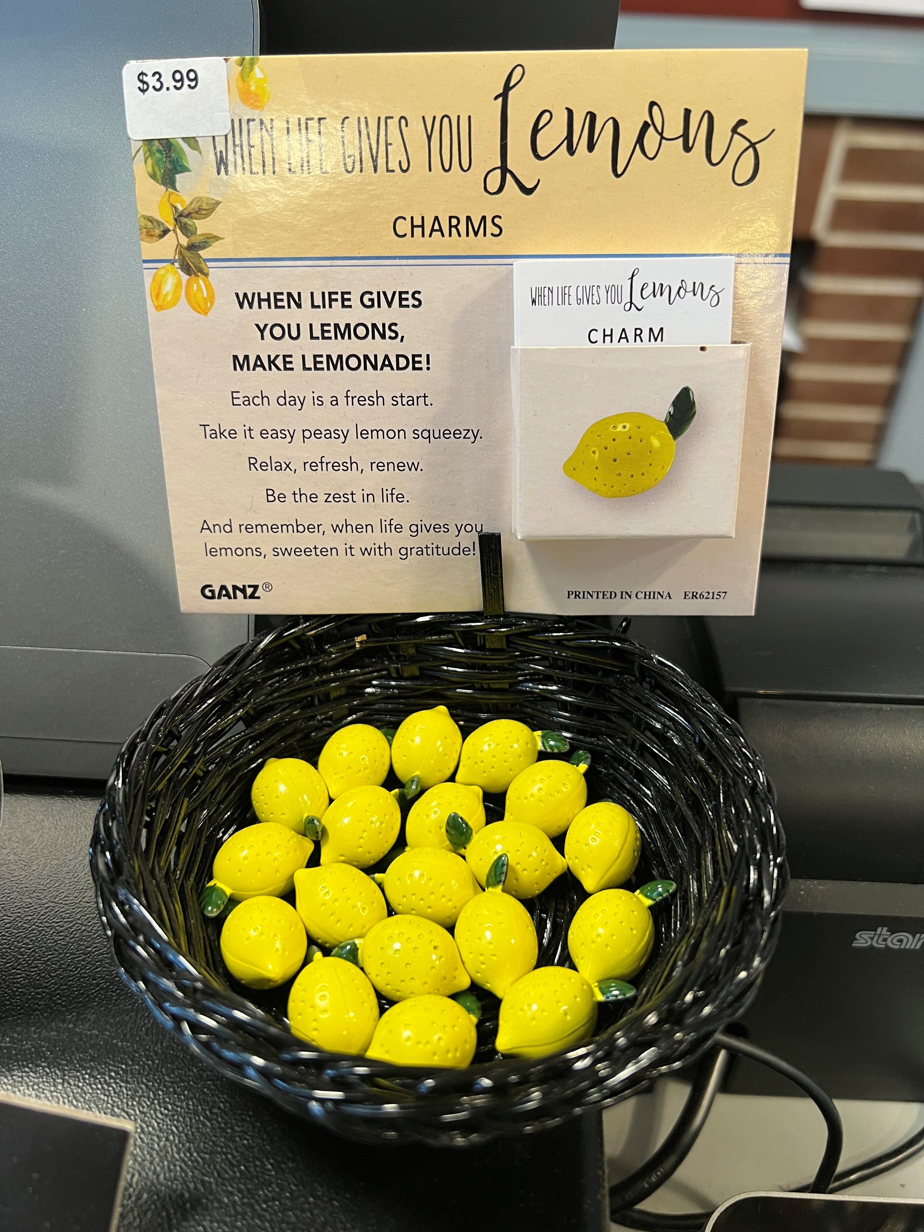 WHEN LIFE GIVES YOU LEMONS POCKET CHARMS | TURN THE PAGE BOOKSTORE