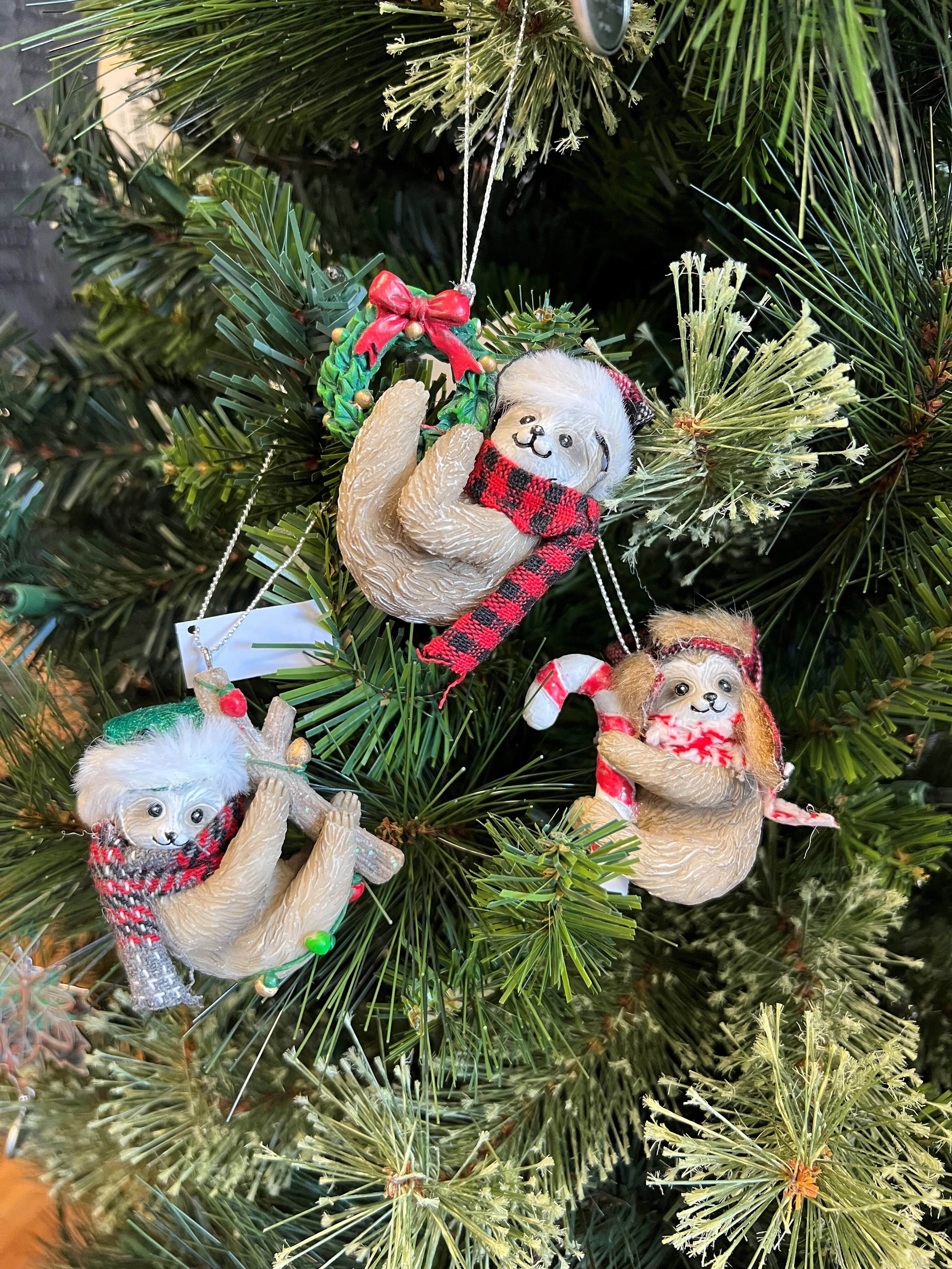TIS THE SEASON SLOTH ORNAMENTS